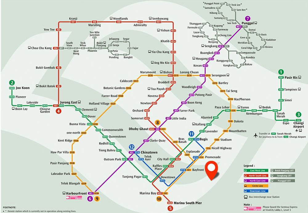 Directions to Marina Bay Sands